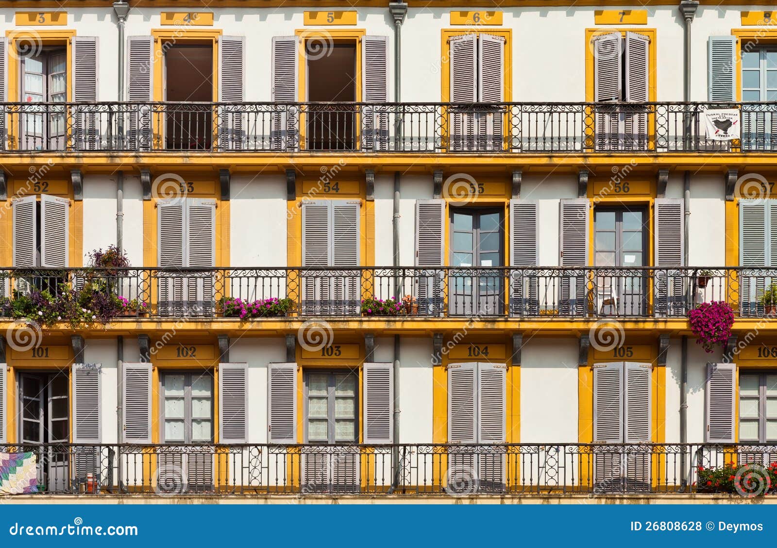 Building Exterior with Windows and Balconies Editorial Stock Photo ...