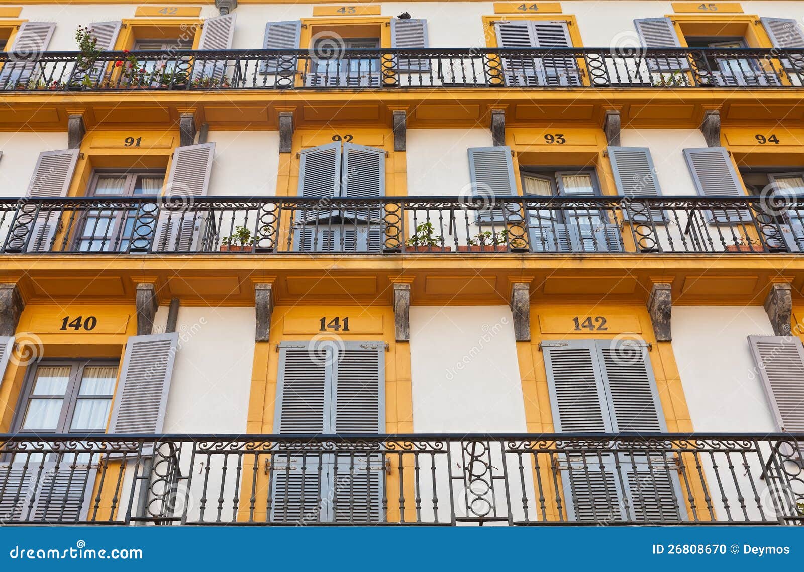 Building Exterior with Windows and Balconies Editorial Image - Image of ...