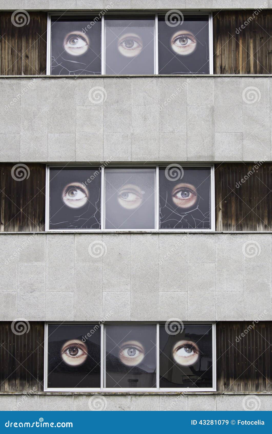 Building with eyes editorial stock image. Image of architecture - 43281079