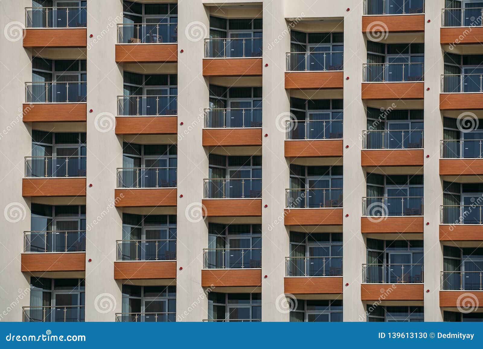 Building Facade with Balcony Exterior, Modern Architecture Pattern As ...