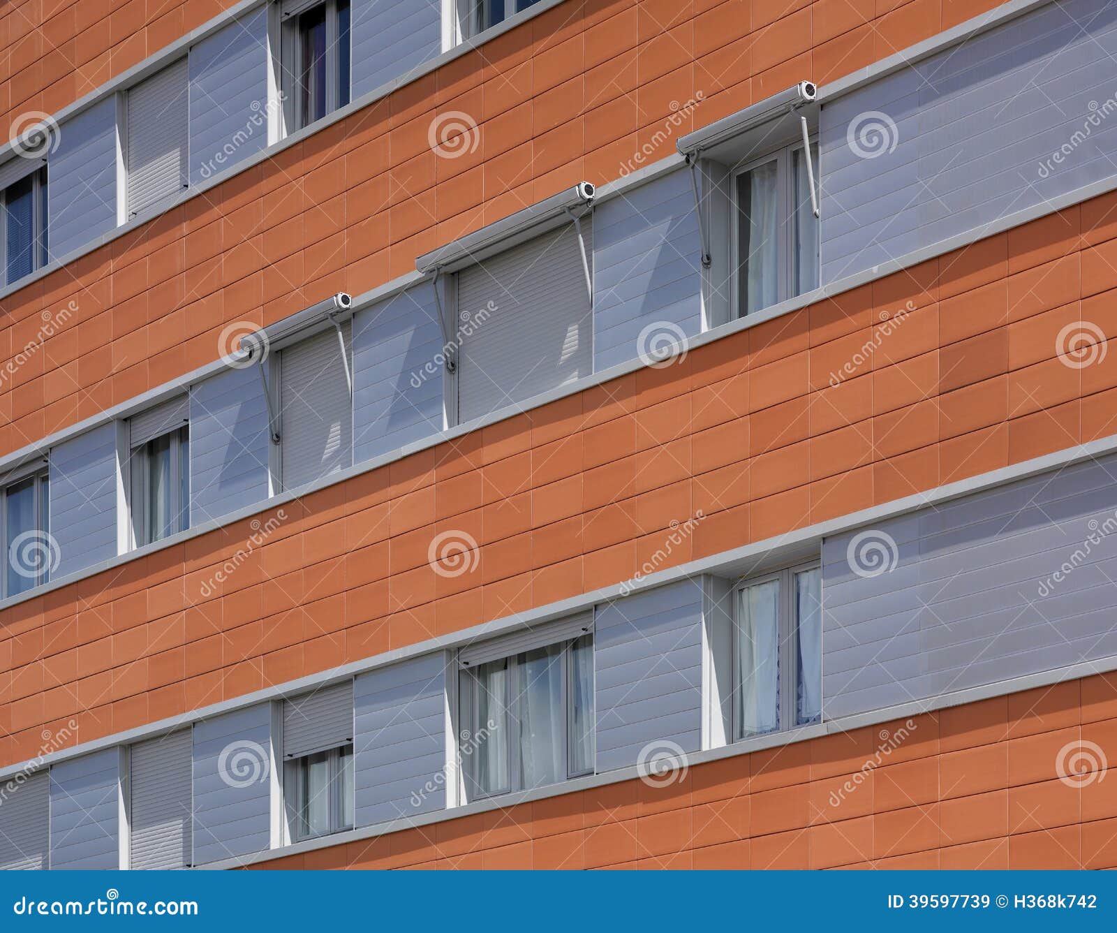 Building Facade with Ceramic Coating. Stock Image - Image of center ...