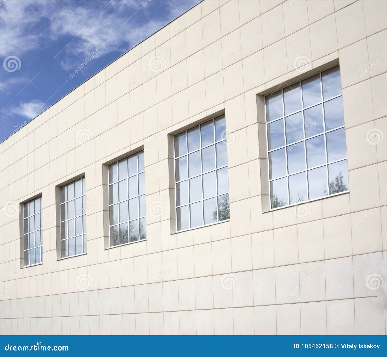 Building with Facade Cladding, Close Up Stock Photo - Image of ...