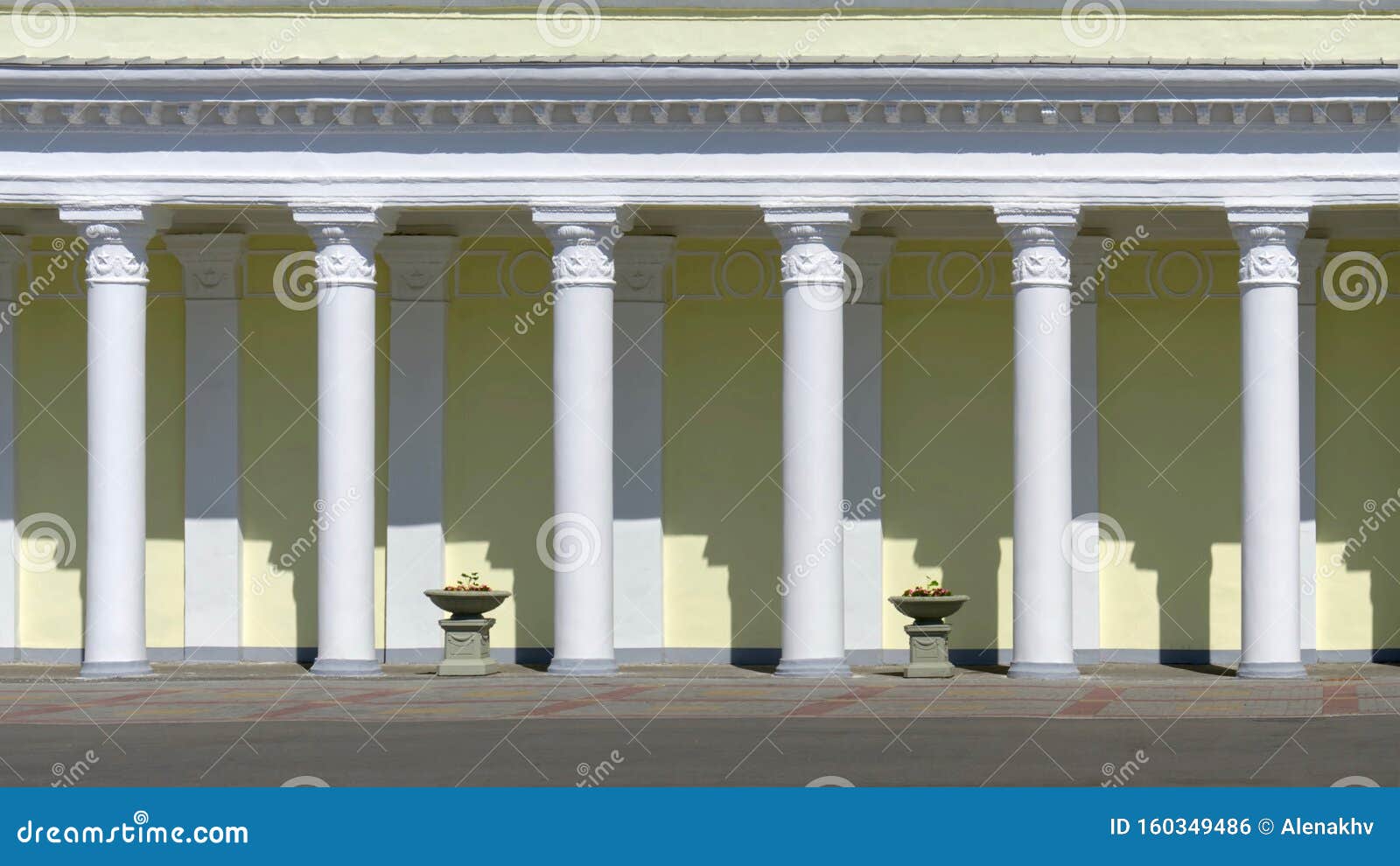 Building Facade with Columns. Rhythm in Architecture Stock Photo ...