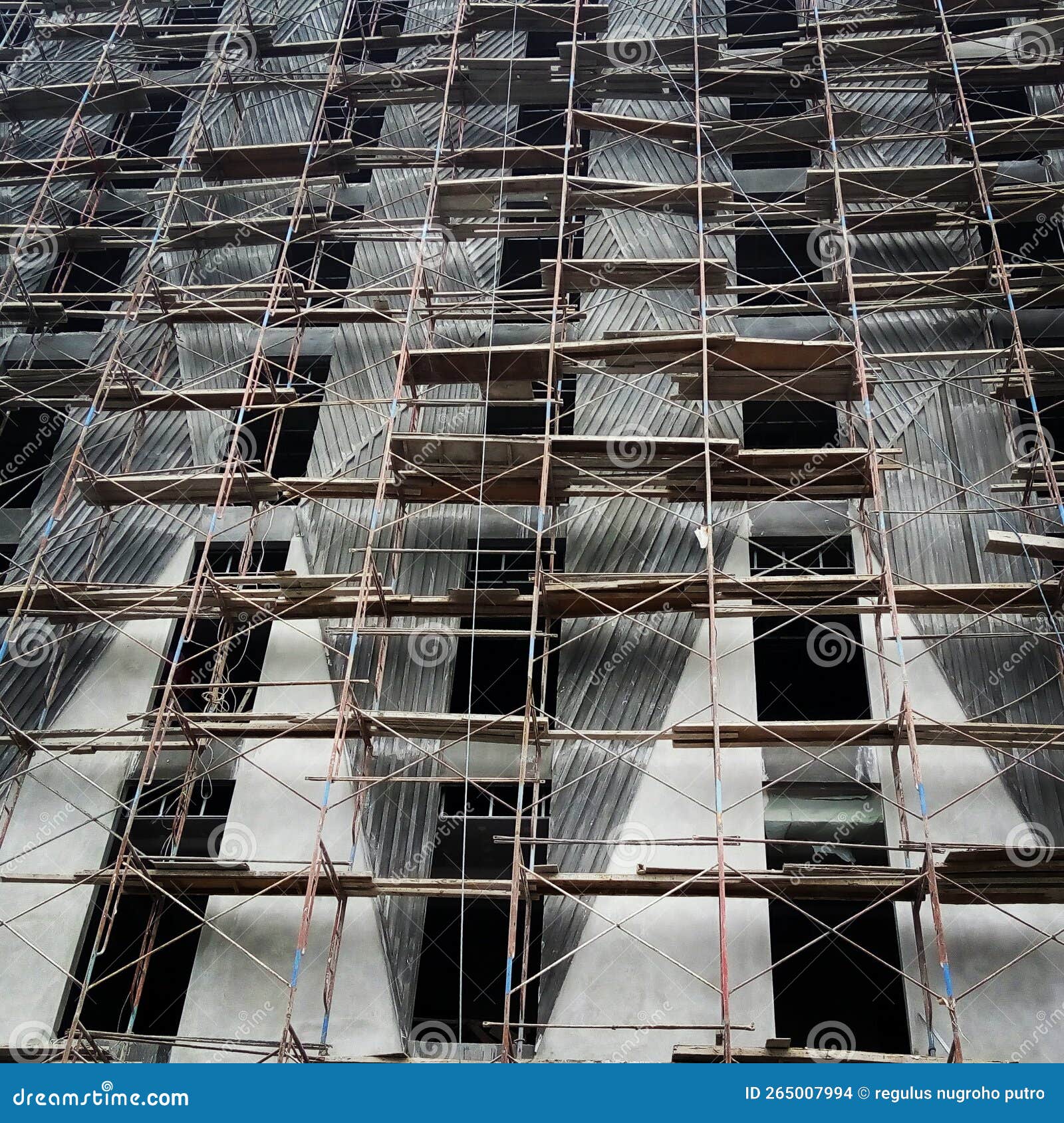 BUILDING FACADE stock photo. Image of striped, building - 265007994