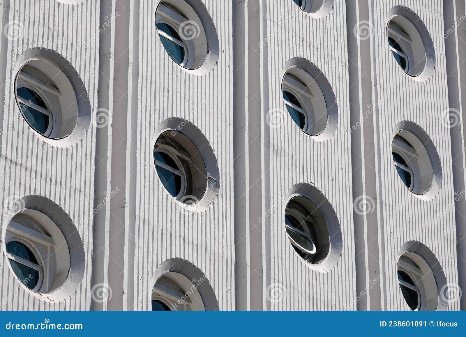 Building Facade Features Circular Windows Stock Image - Image of ...