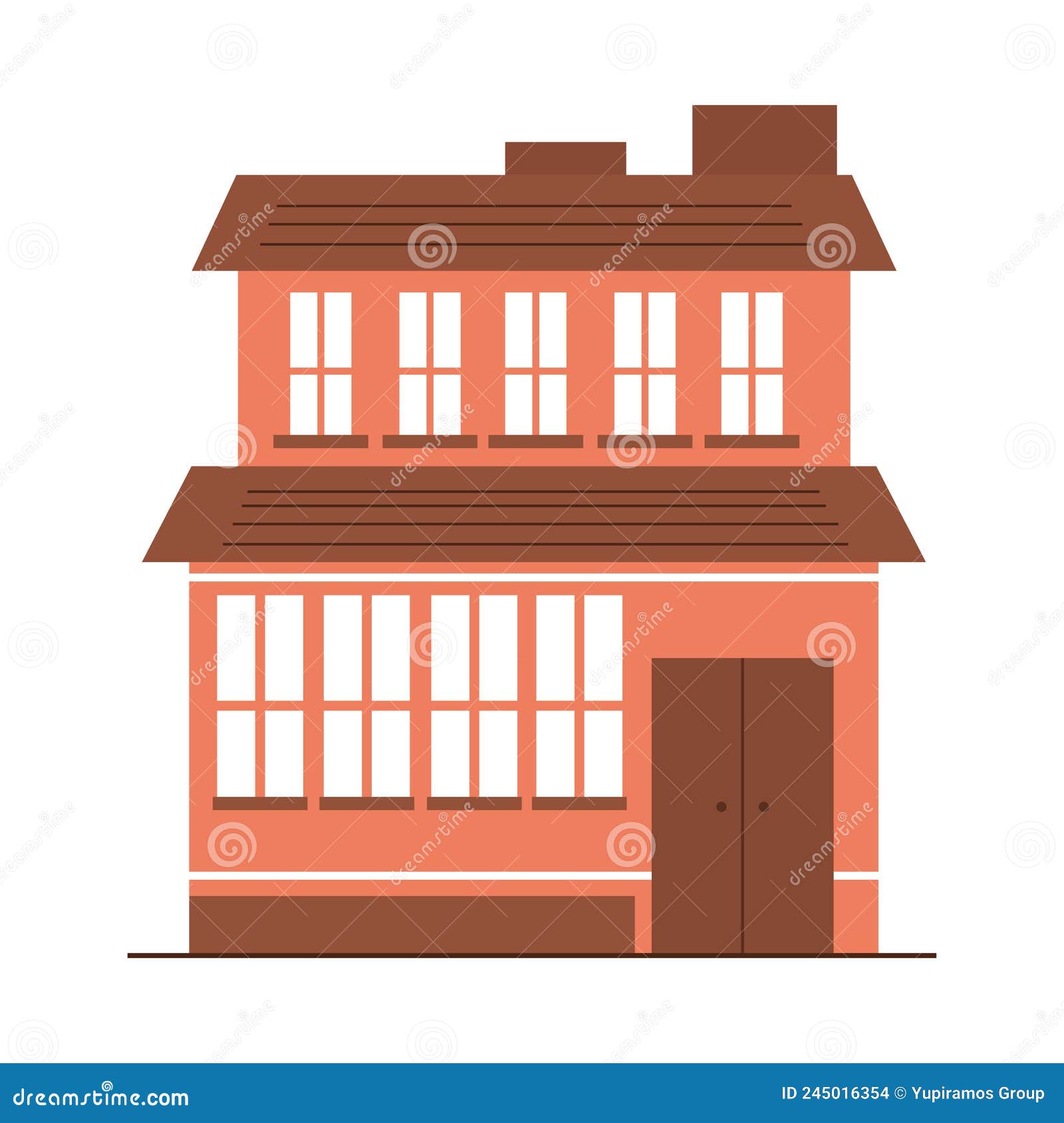 Building facade icon stock vector. Illustration of office - 245016354