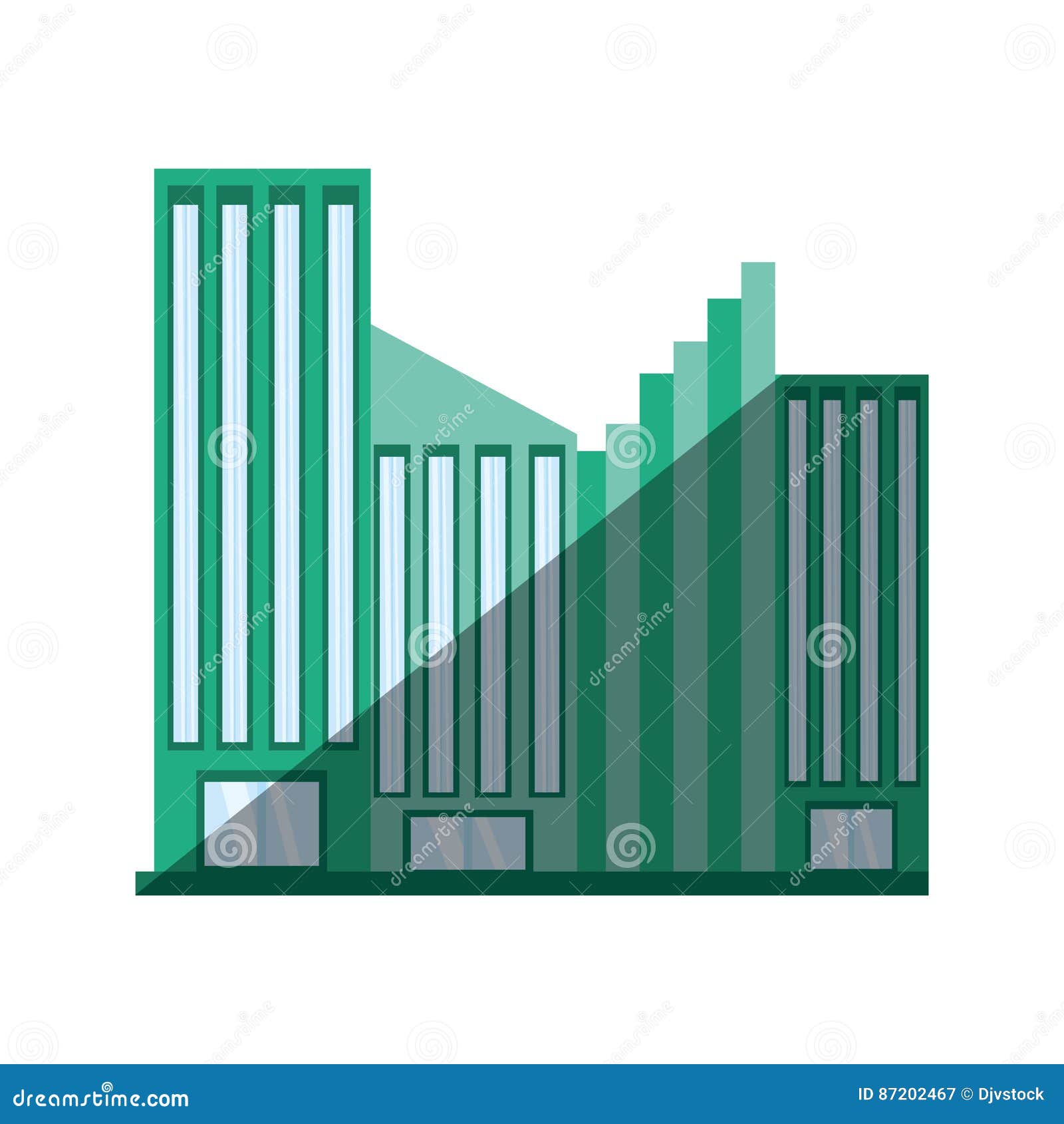 Building Facade Icon Shadow Stock Illustration - Illustration of ...