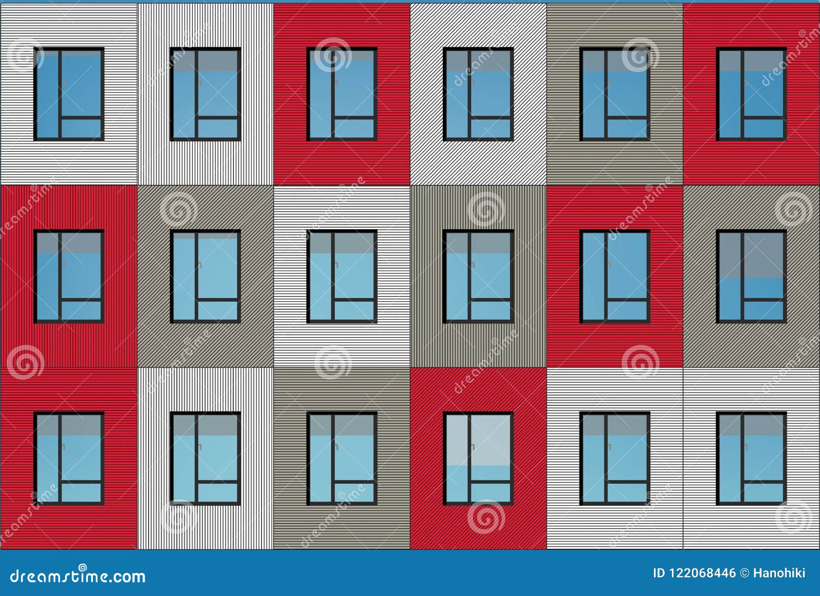 Building Facade Illustration - Apartment House Vector Graphic Stock ...