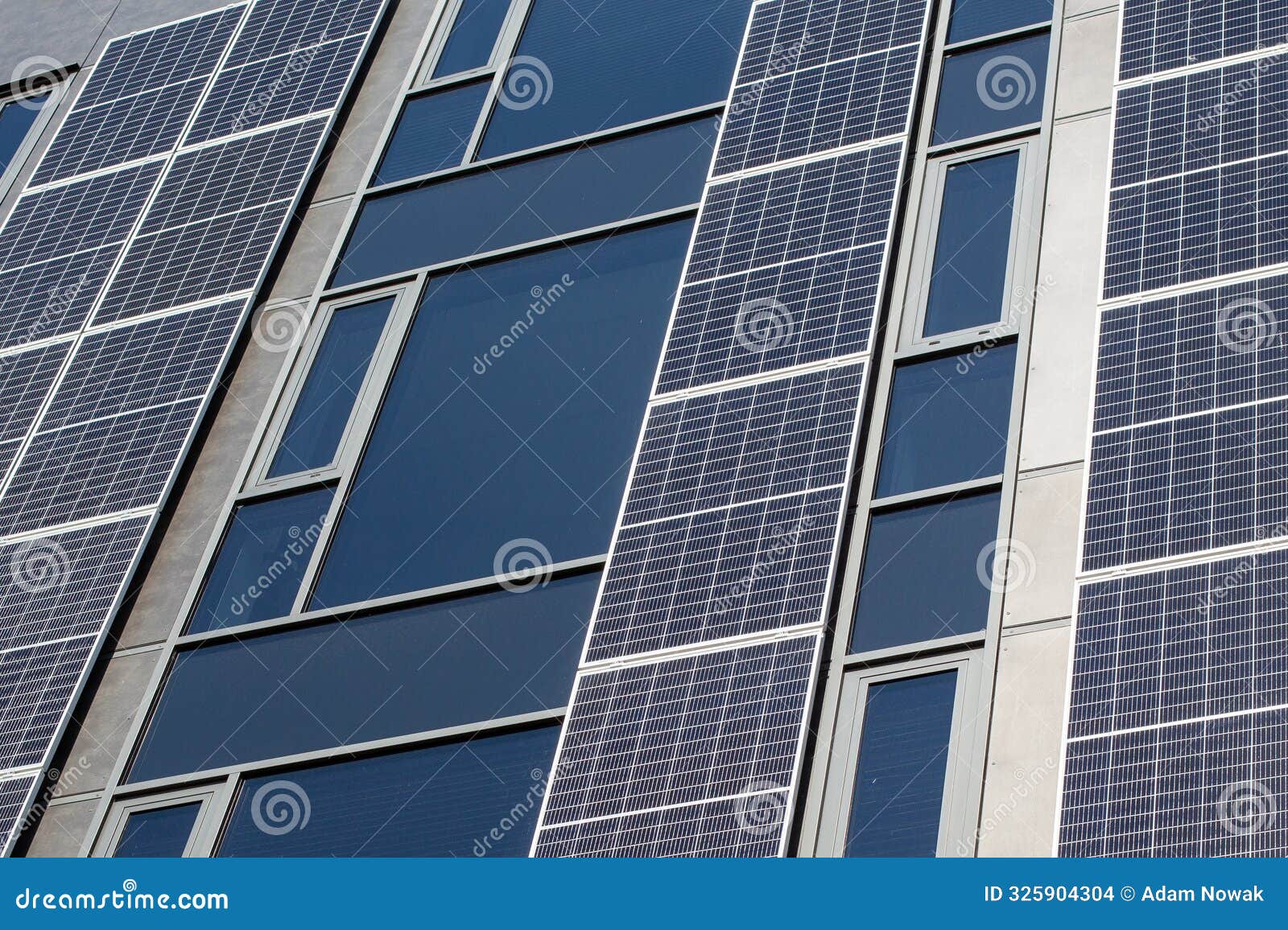 Building Facade with Solar Panels Stock Photo - Image of ecofriendly ...