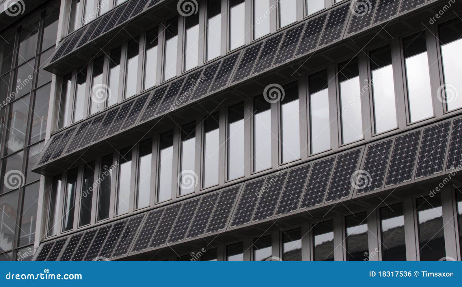 Building Facade with Solar PVs Stock Photo - Image of electricity ...