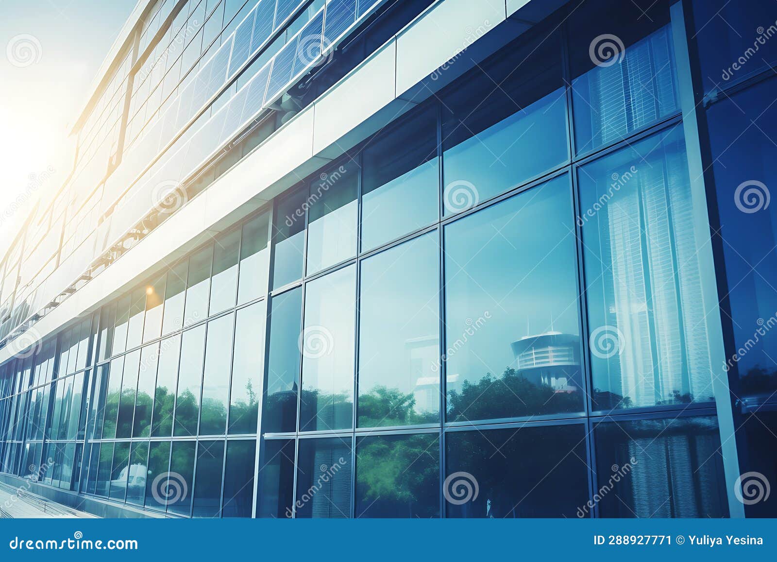 Building Facade with Solar Windows or Transparent Solar Panels As ...