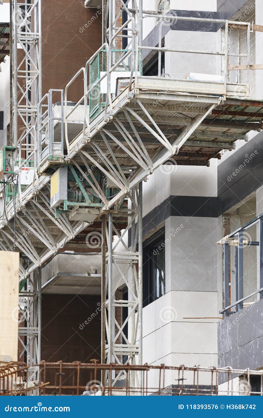 Building Facade Under Construction. Concrete Structure Stock Photo ...