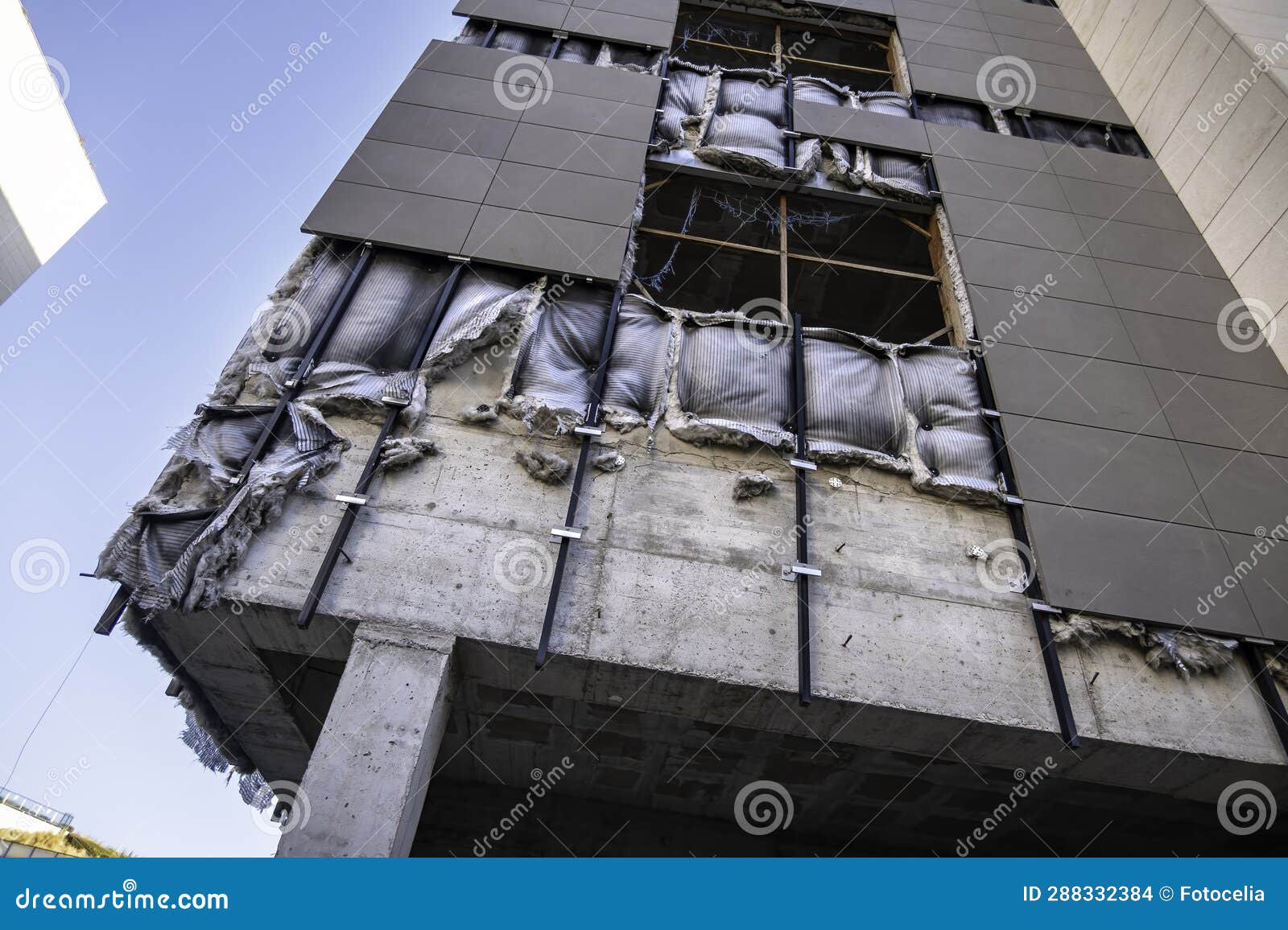 Building Facade Under Construction Stock Photo - Image of residential ...
