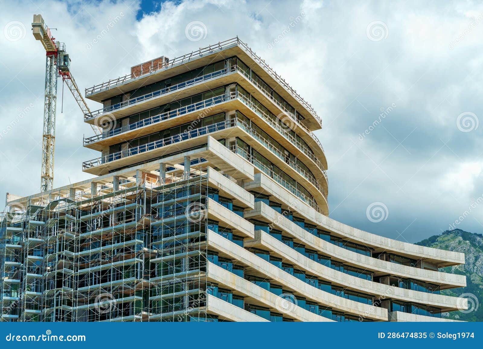 Building Facade Under Construction, Real Estate Development Stock Image ...