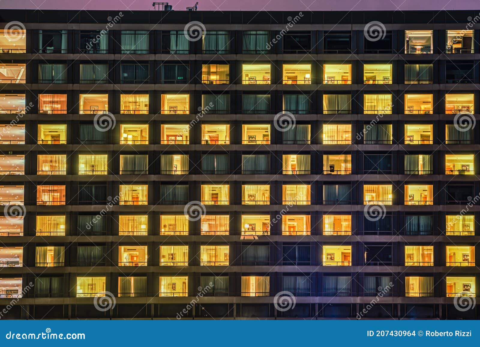Building Facade with Windows and Rooms Pattern. the Exterior Features ...