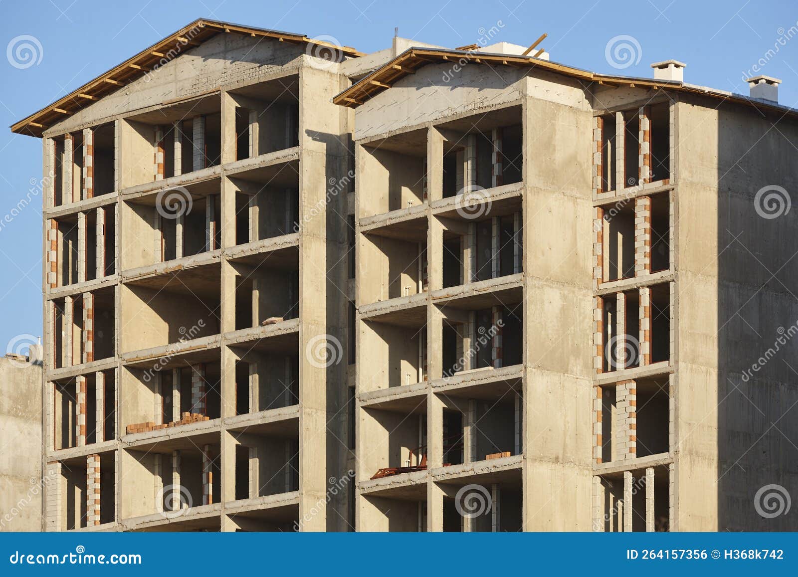 Building Facades Under Construction. Work in Progress. Engineering and ...