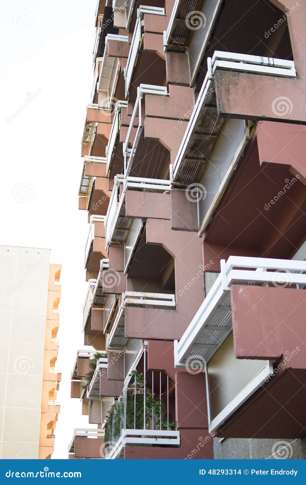 Building face with balcony stock photo. Image of decor - 48293314