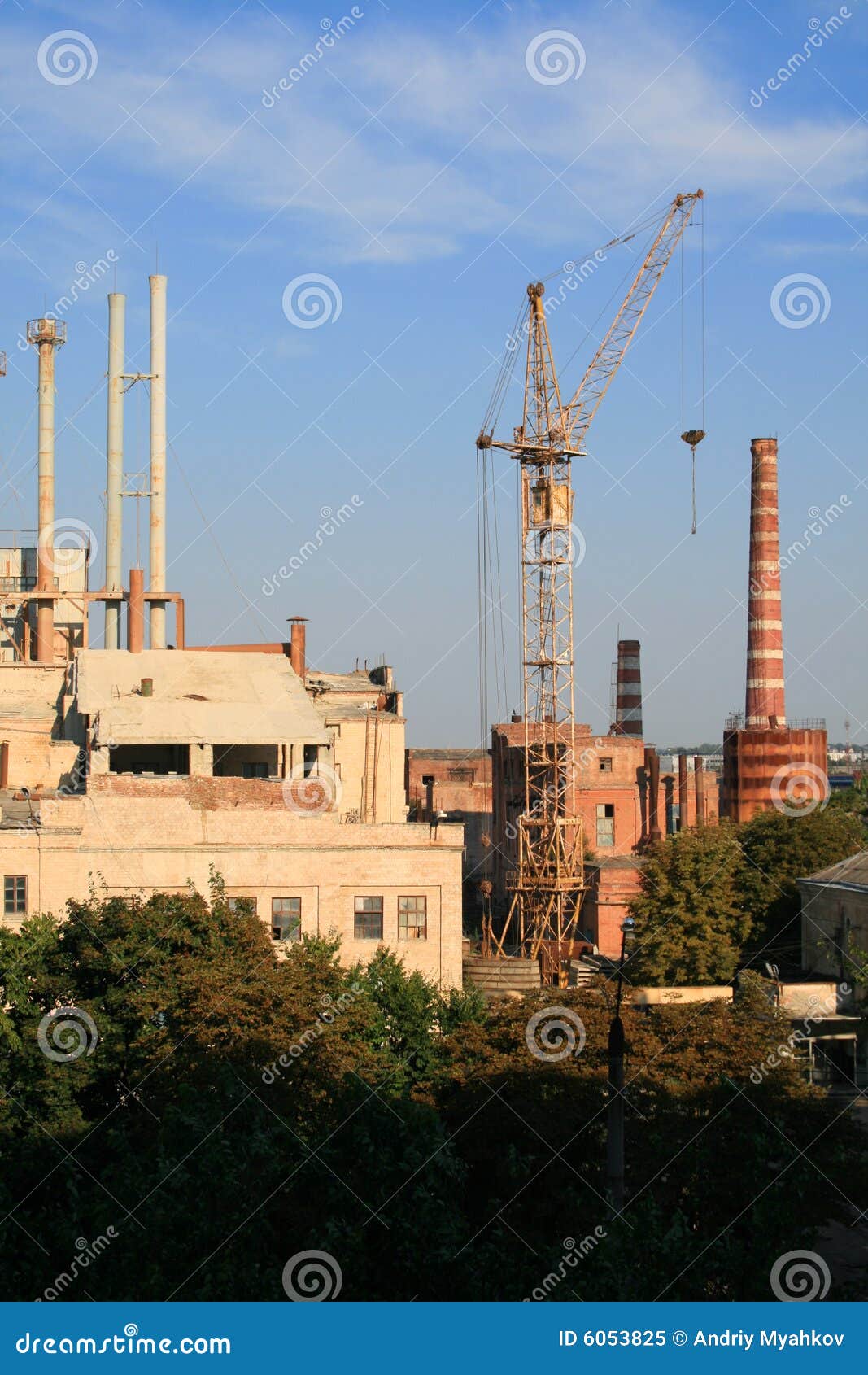 Building a factory stock image. Image of activity, industrial - 6053825