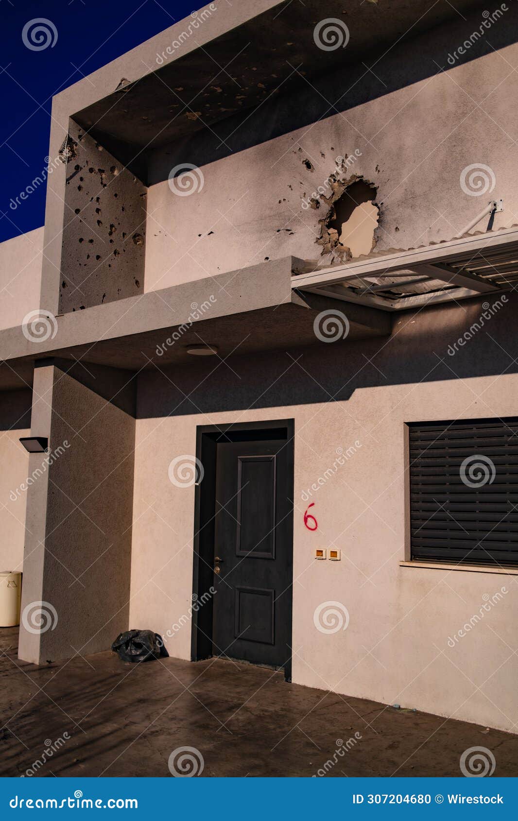A Building with a Few Bullet Holes in the Facade is Visible Editorial Image - Image of ...