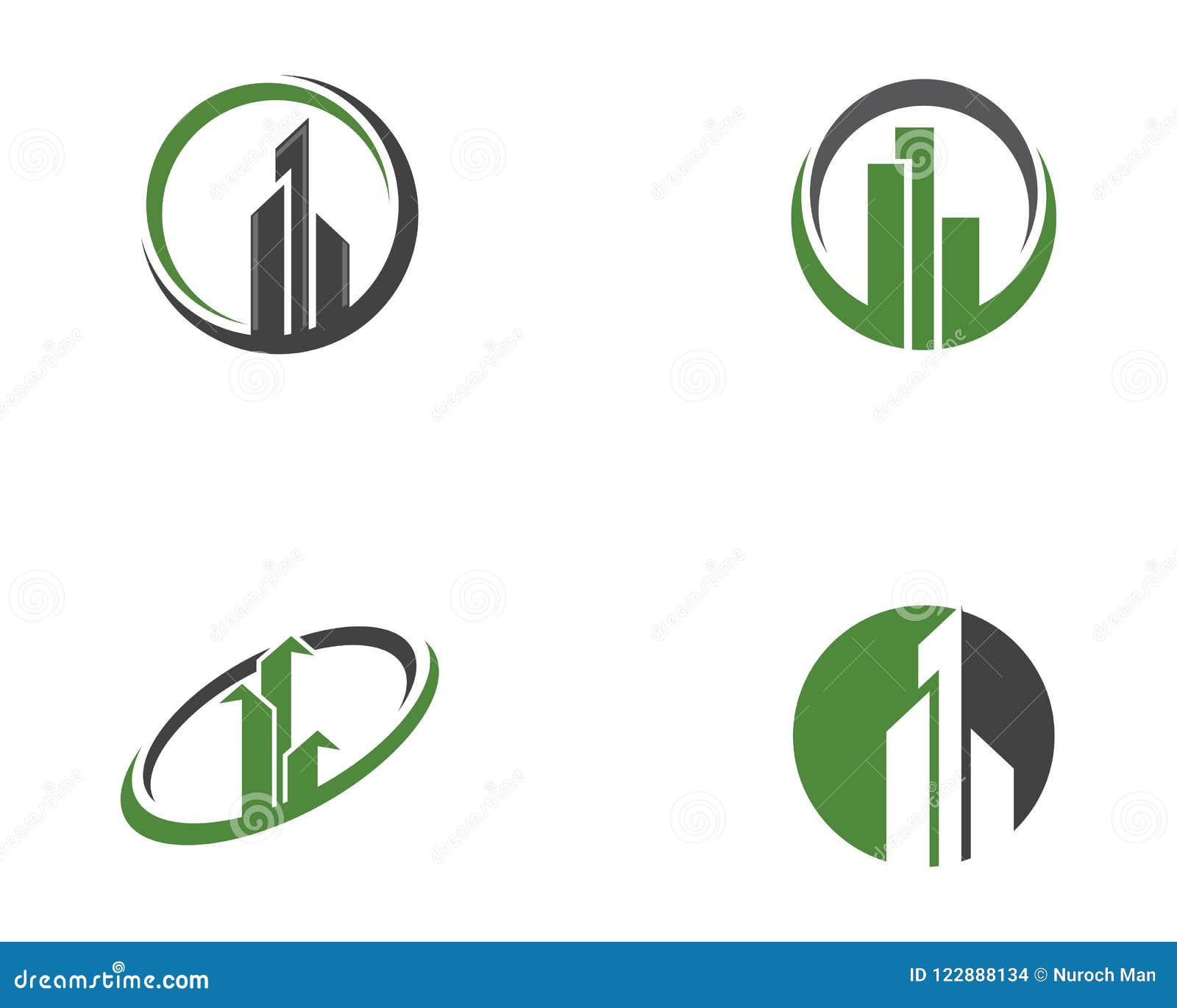 Building and finance logo stock vector. Illustration of green - 122888134