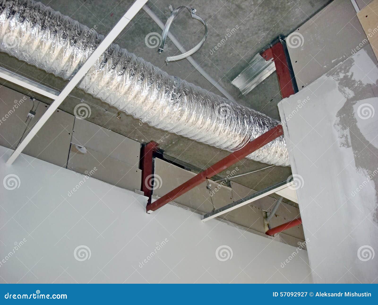 Building Finishing Work stock image. Image of metal, communications ...