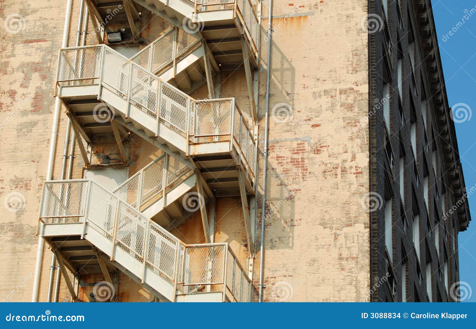 Building fire escape stock photo. Image of staircase, building - 3088834