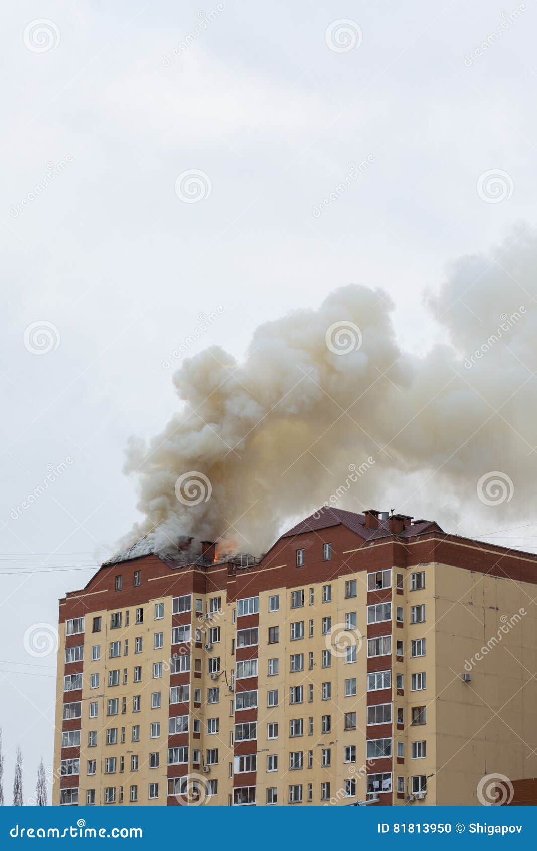 Building on Fire stock photo. Image of hazard, danger - 81813950