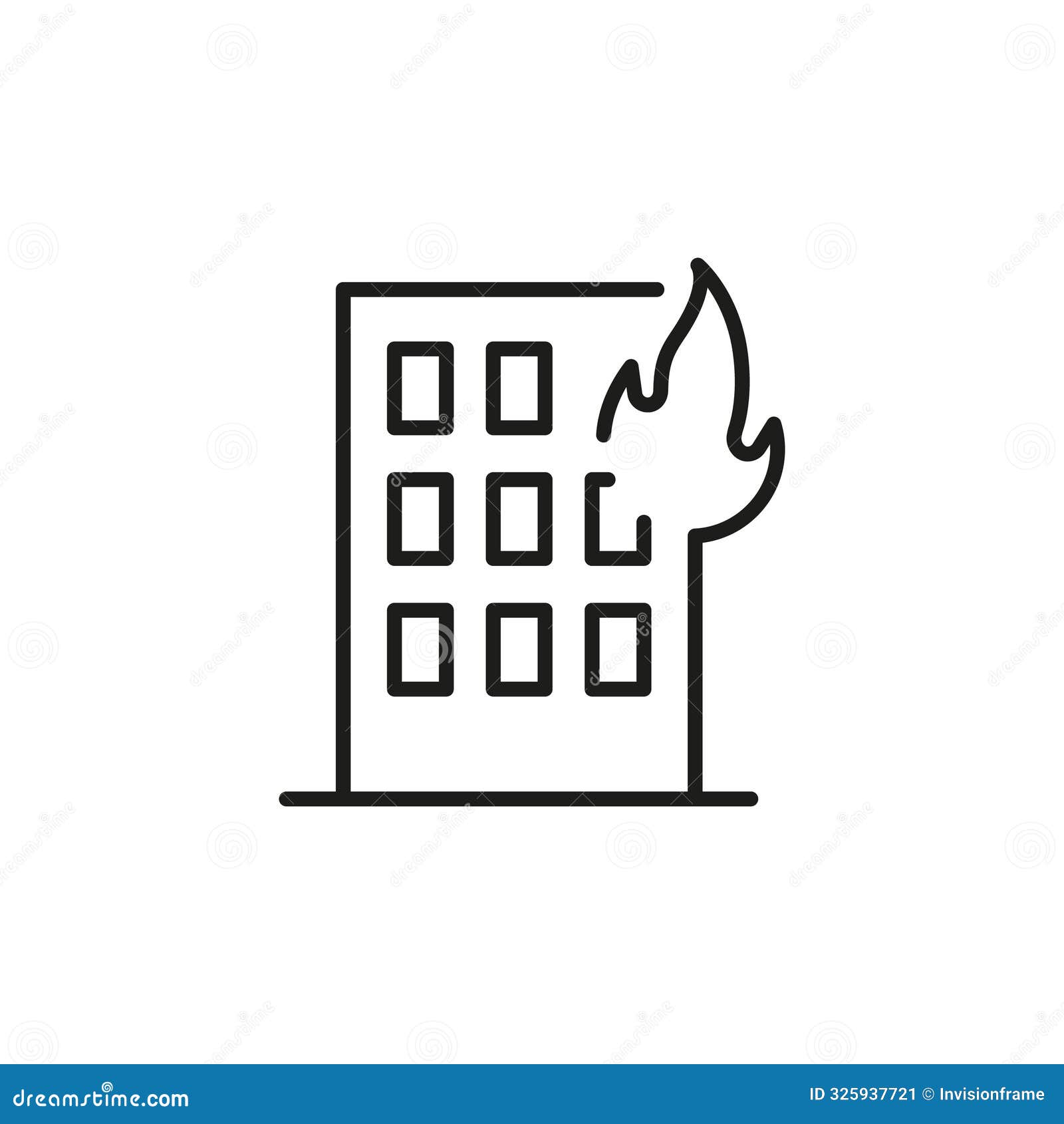 Building fire icon stock illustration. Illustration of icon - 325937721