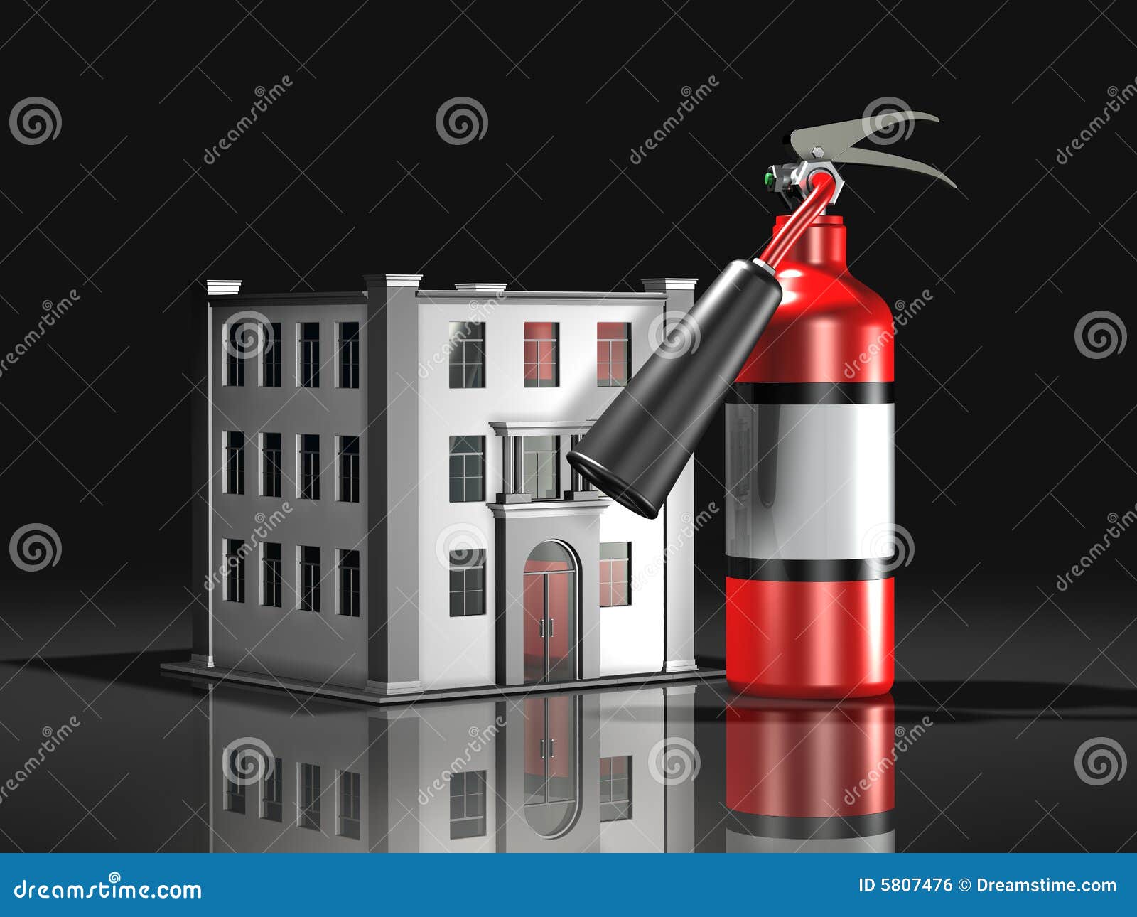Building Fire Safety stock illustration. Illustration of flammable ...