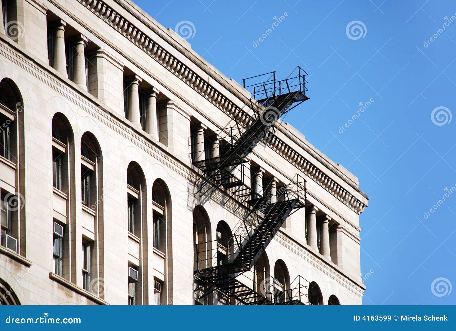 Building and fire stairs stock image. Image of building - 4163599