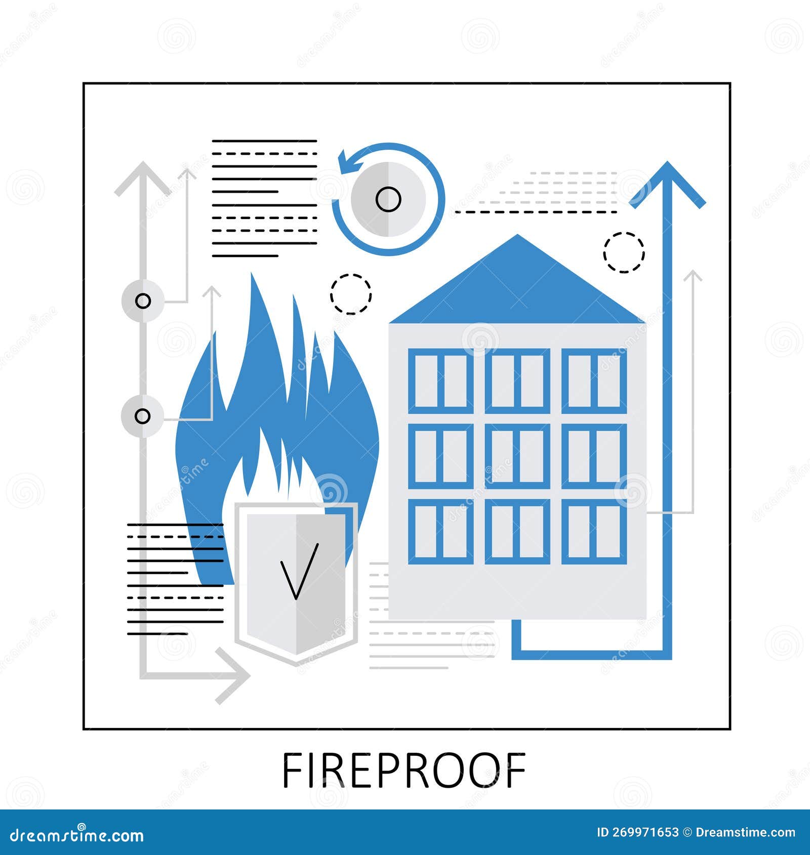 Fireproof Safe Vector Thin Line Stroke Icon. Fireproof Safe Outline ...