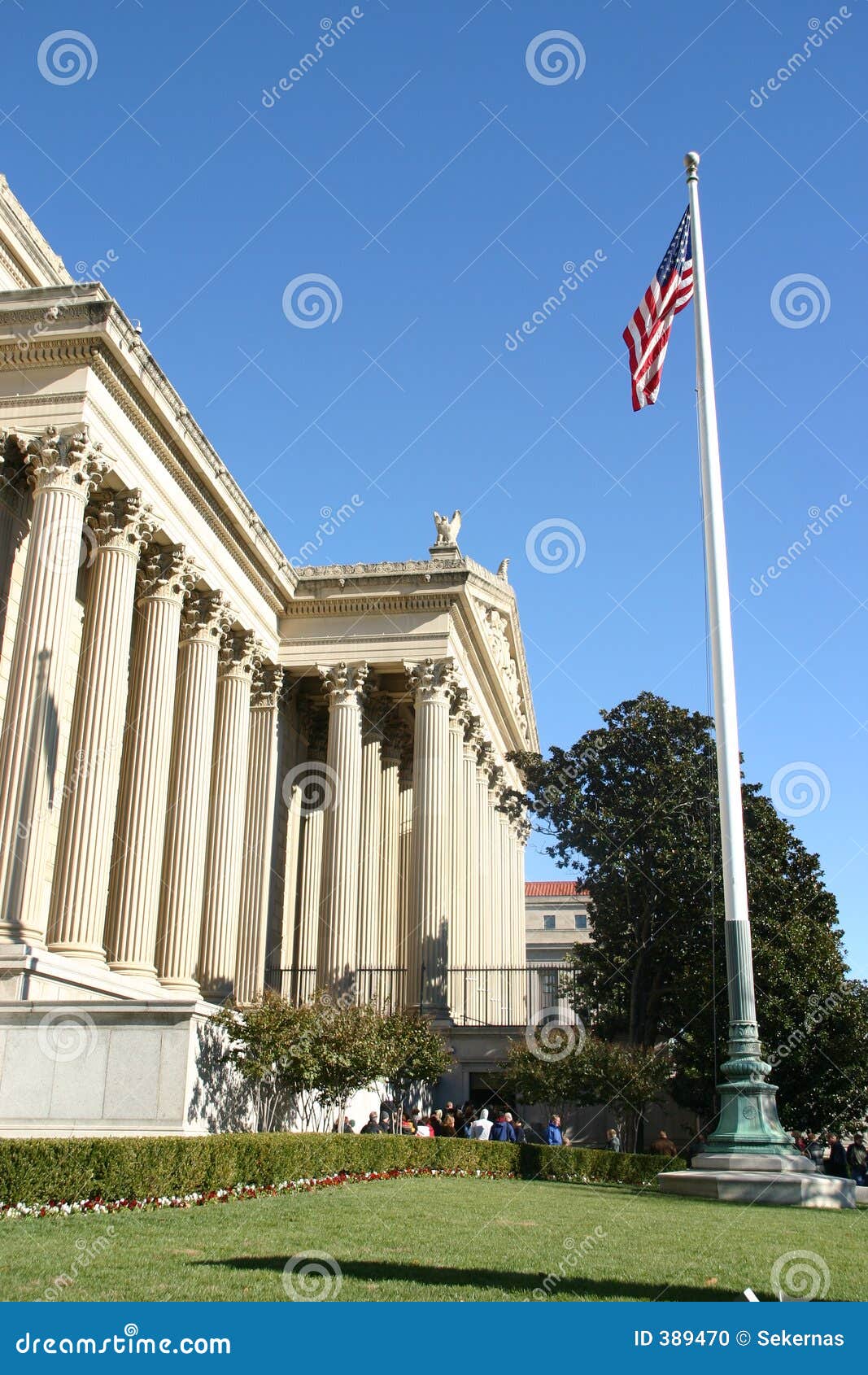 Building and flag stock photo. Image of government, blue - 389470