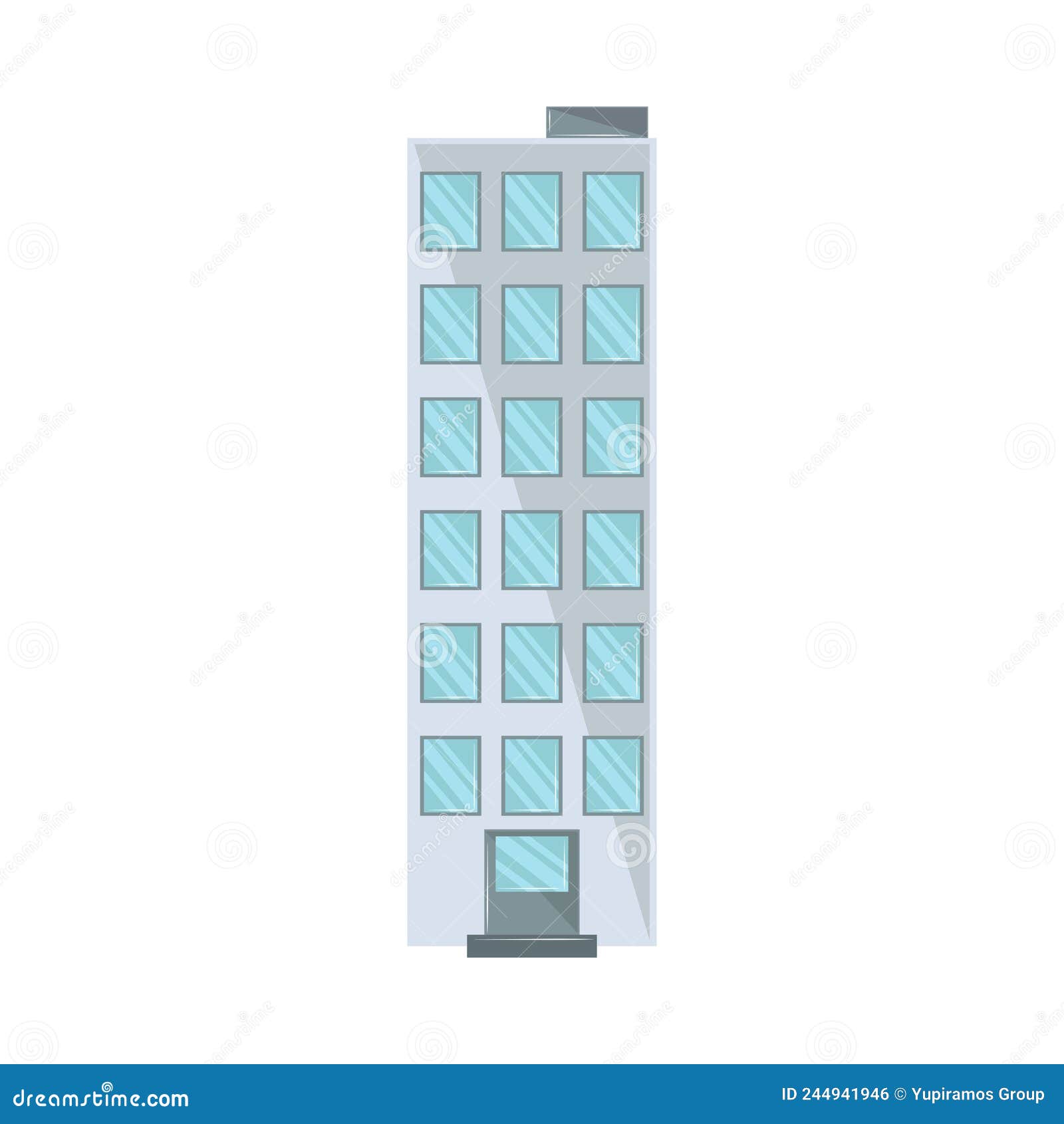 Building flat icon stock vector. Illustration of building - 244941946