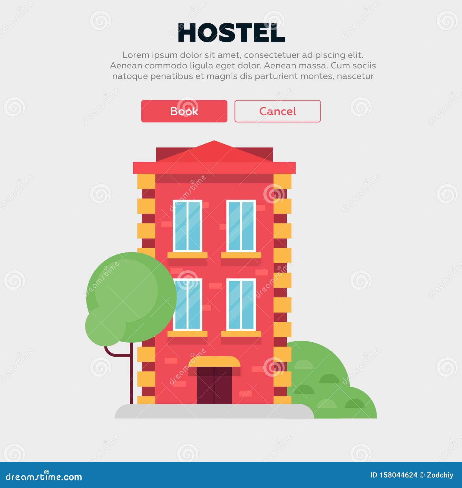 Hostel Illustration Cartoon Vector | CartoonDealer.com #64753317