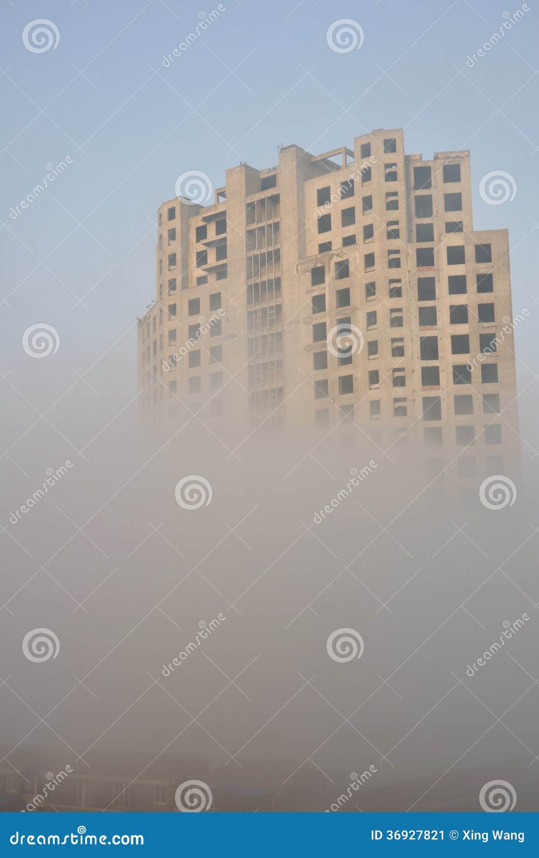 Building in the Fog stock image. Image of fine, light - 36927821
