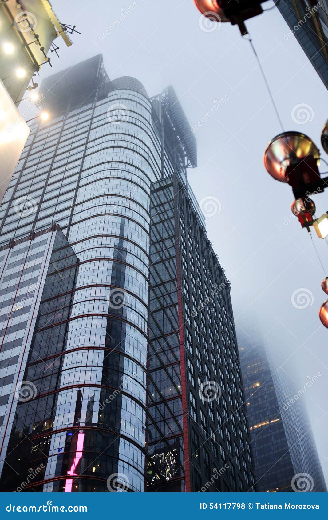 Building in the fog stock photo. Image of diminishing - 54117798