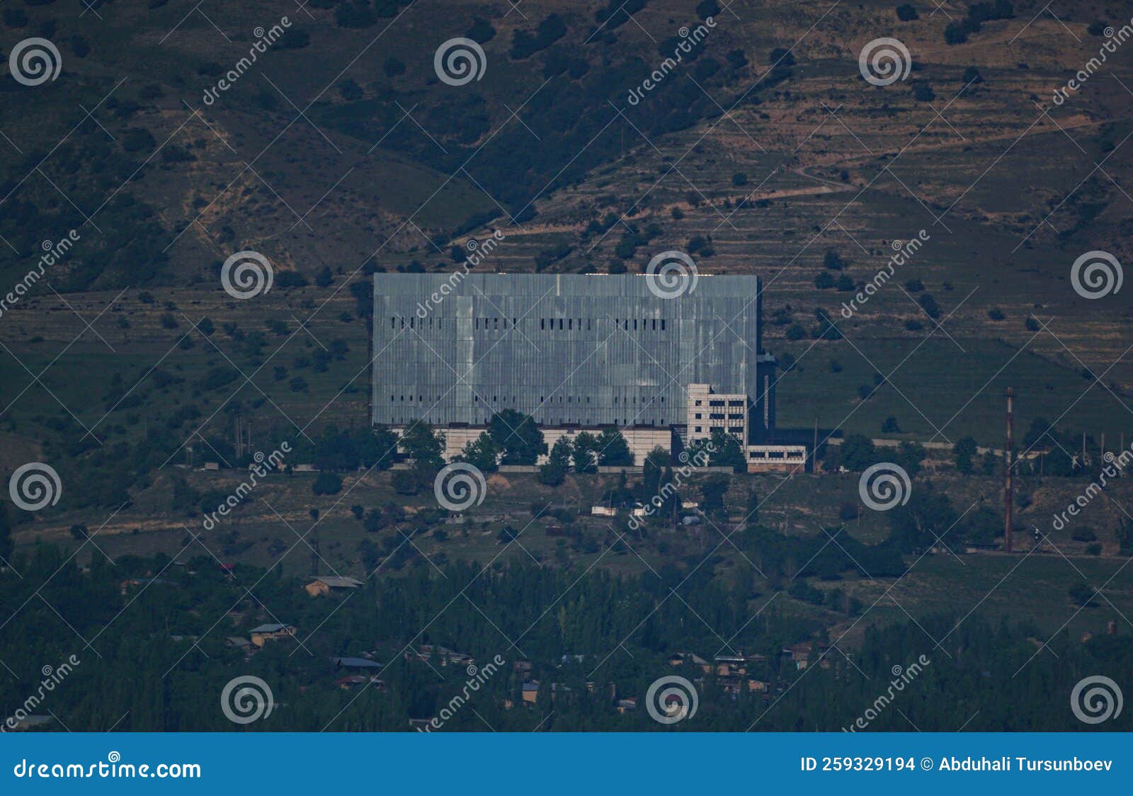 A Building at the Foot of a Mountain Stock Photo - Image of scenic ...