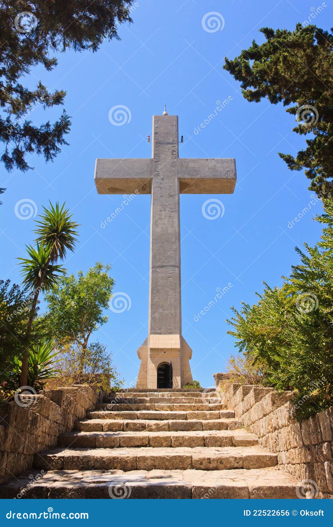 Building in the Form of Cross Stock Photo - Image of rhodes ...