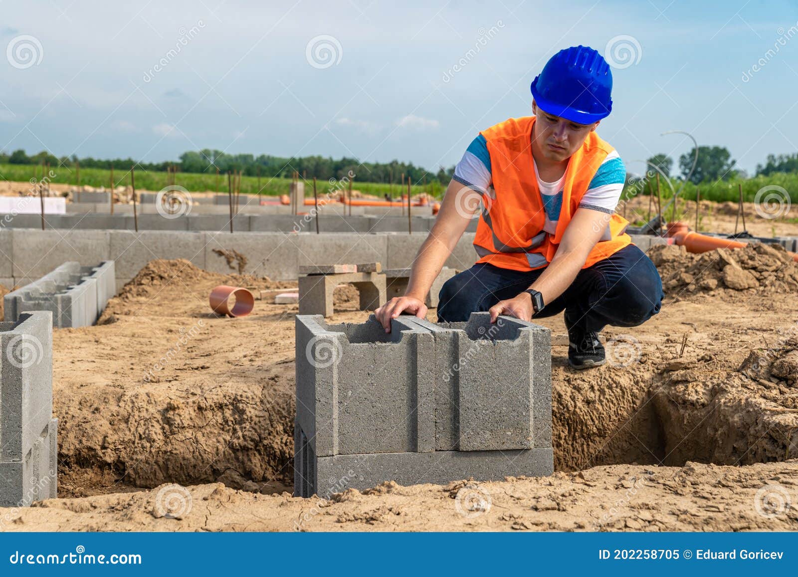 Building the Foundation of a Building with Lost Formwork by a Young ...