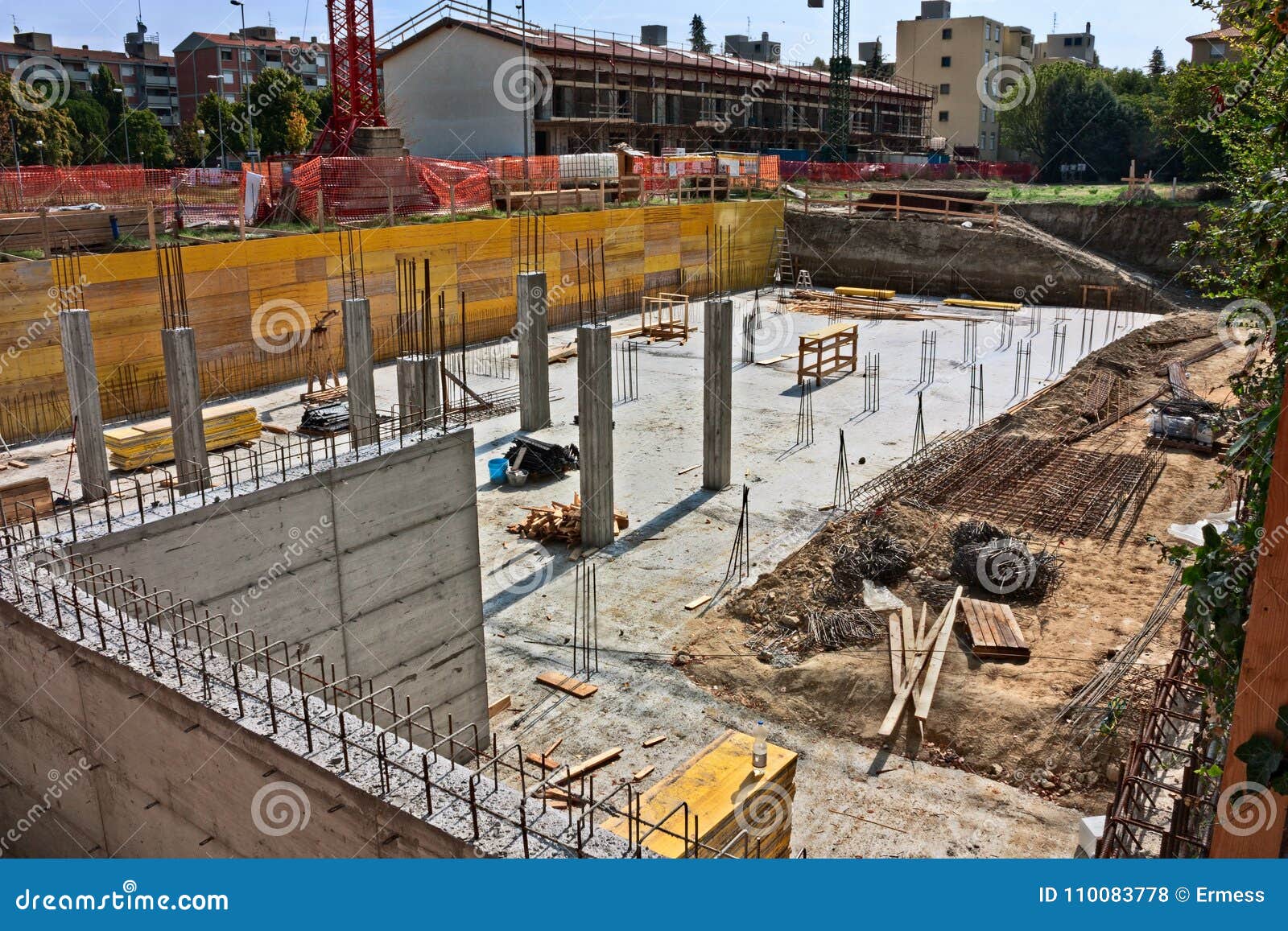 Building foundations stock photo. Image of industry - 110083778