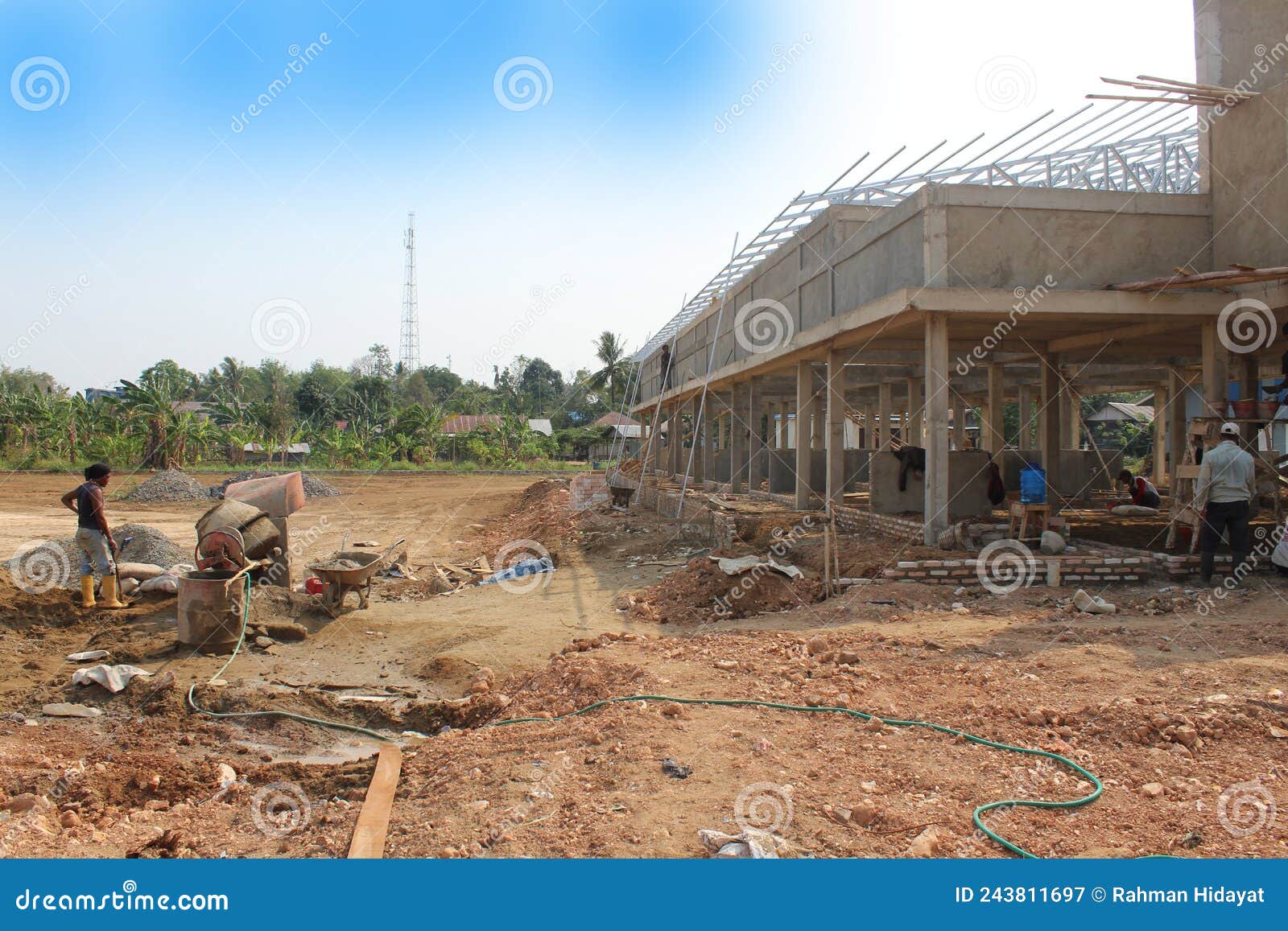 The Building Framework Which is Still Under Construction Has Not Been ...