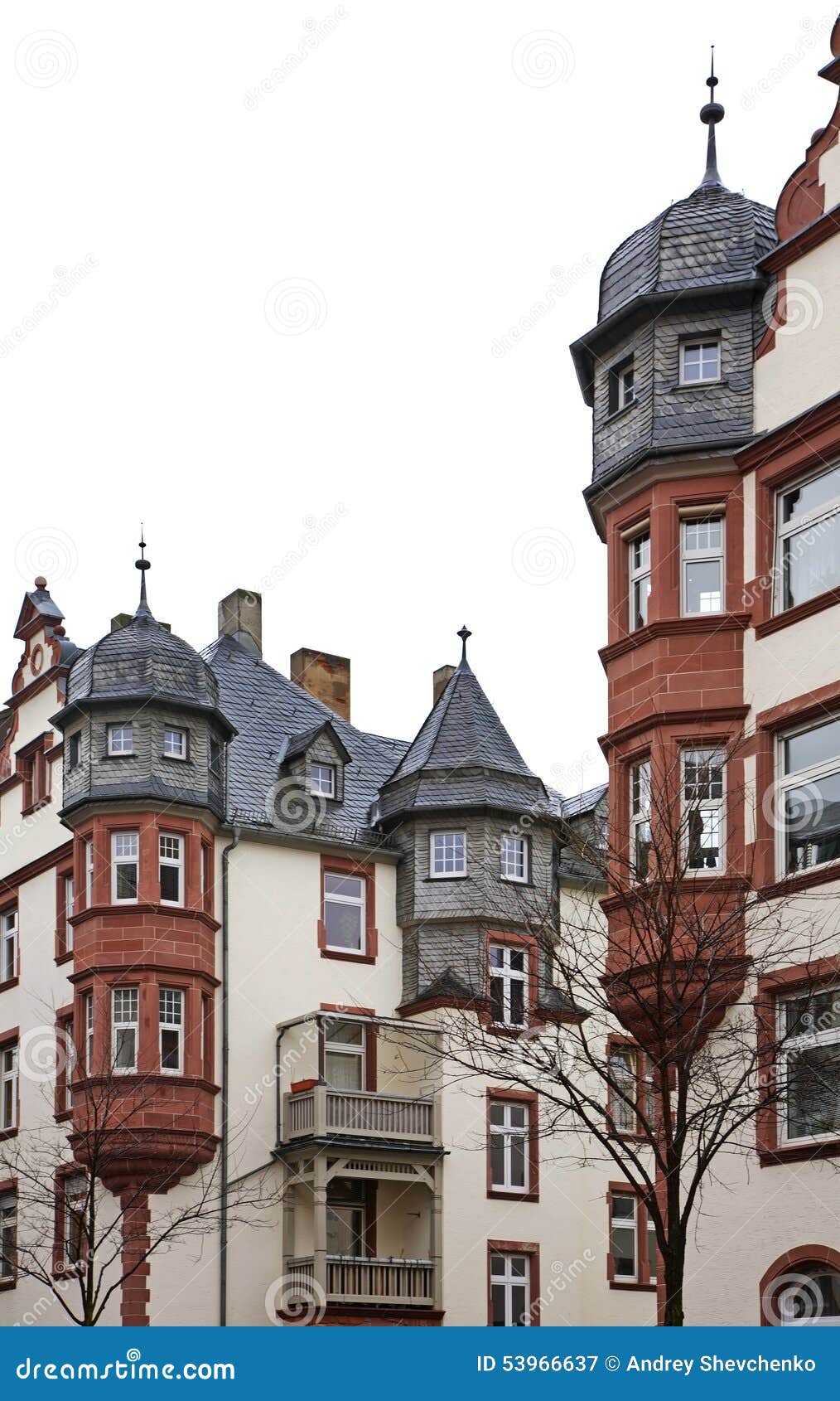 Building in Frankfurt am Main. Germany Stock Image - Image of roof ...
