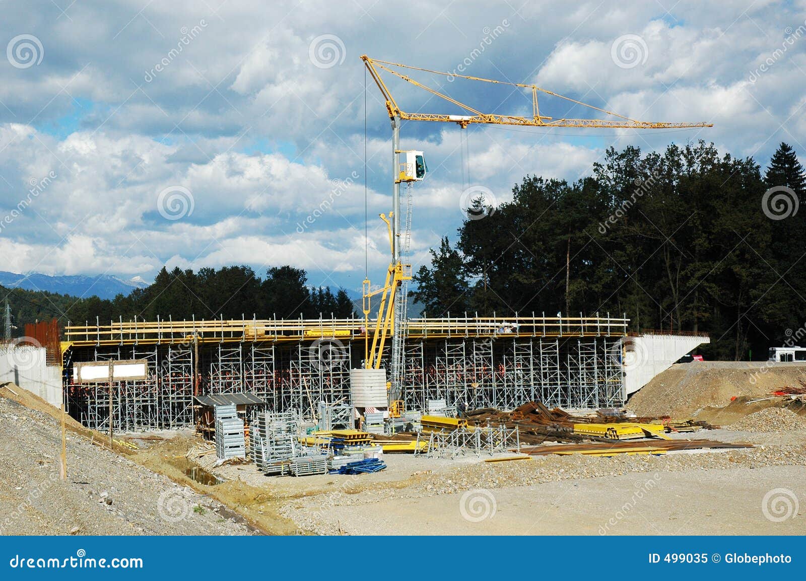 Building a Freeway Overpass Stock Image - Image of freeway, overpass ...