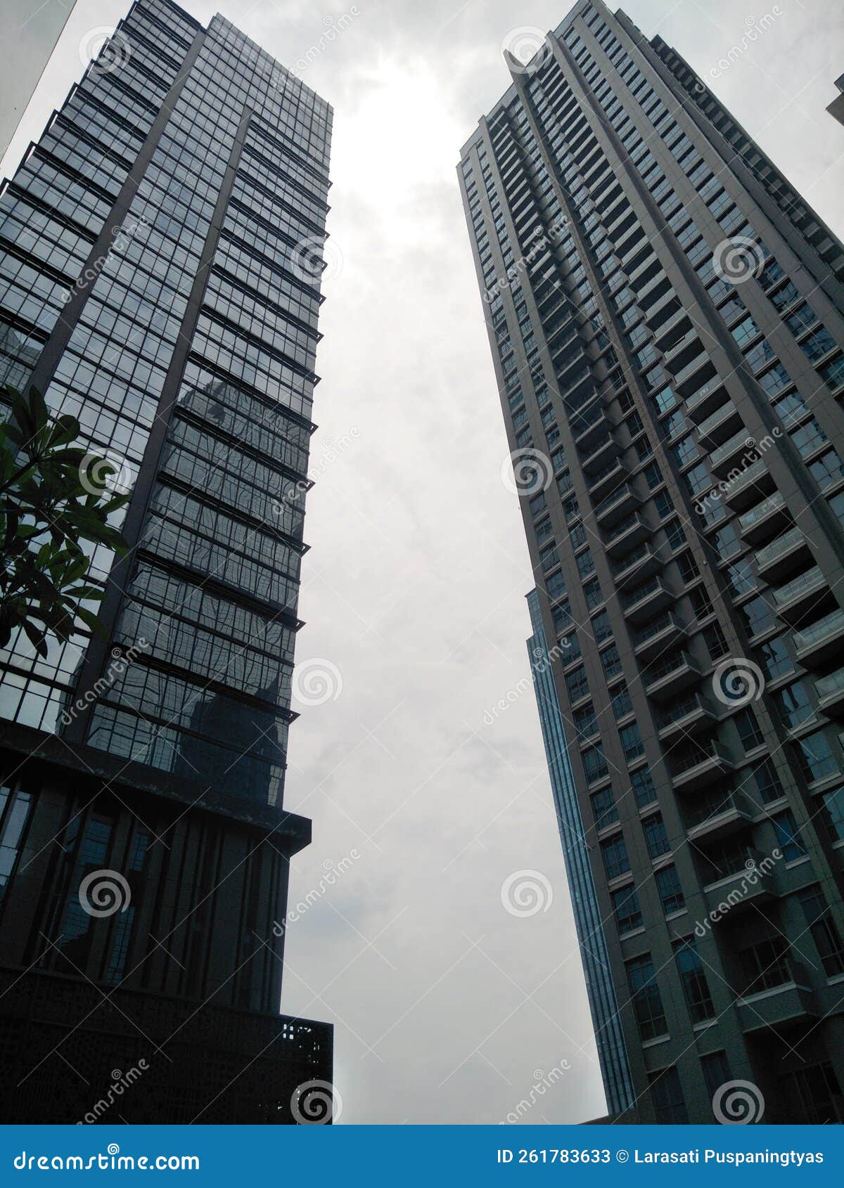 Building at frog view stock image. Image of facade, architecture ...