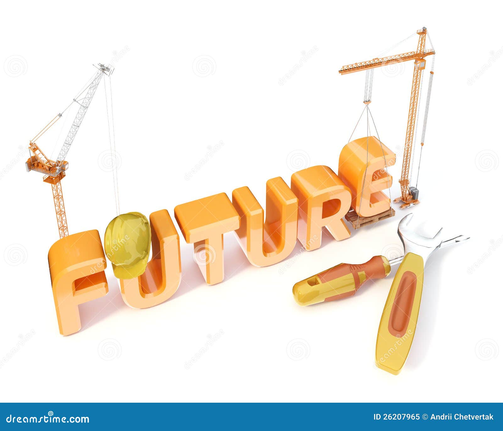 Building a future stock illustration. Illustration of movement - 26207965