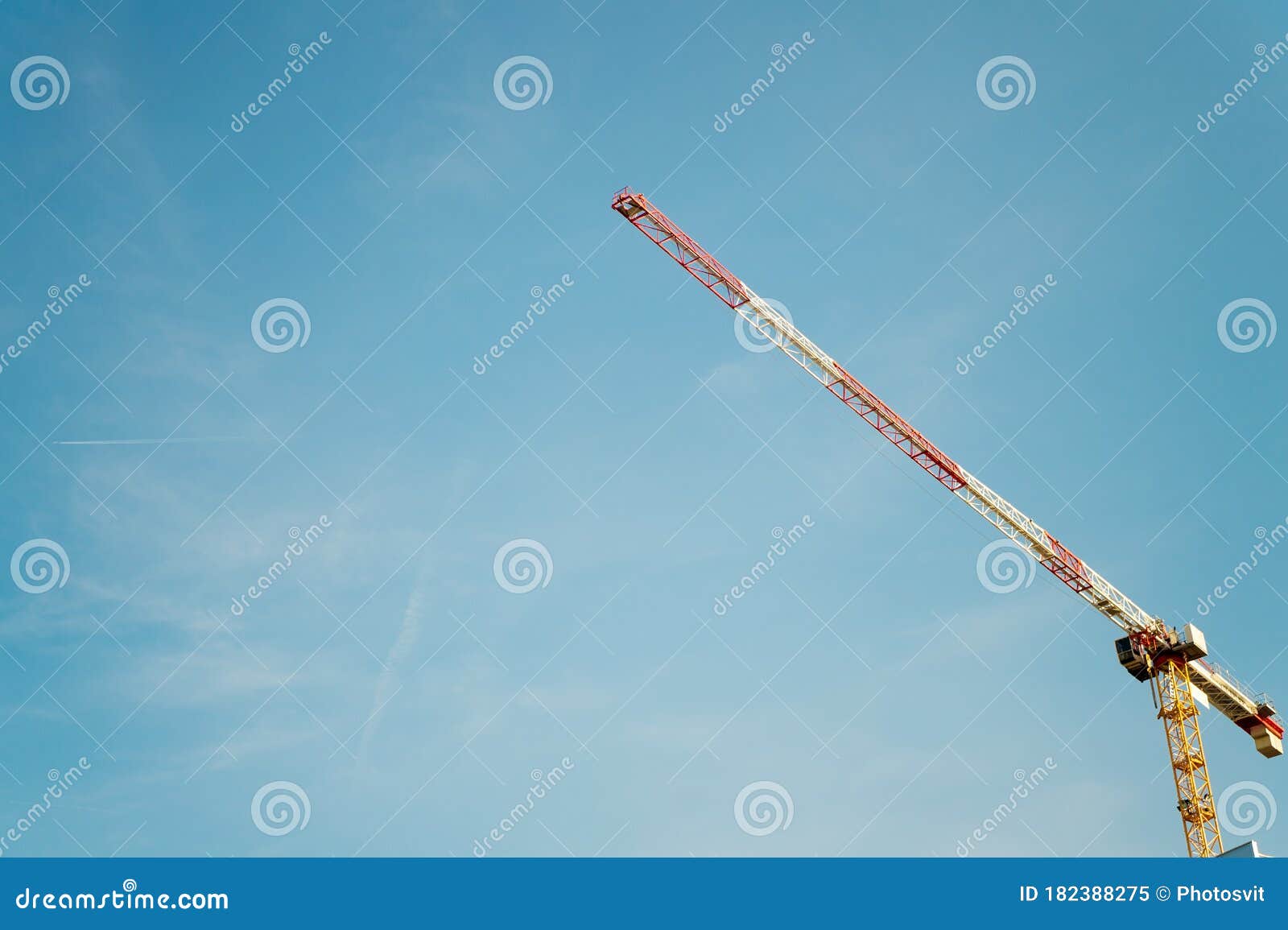 Building Future Together. Construction Crane Sky Copy Space ...