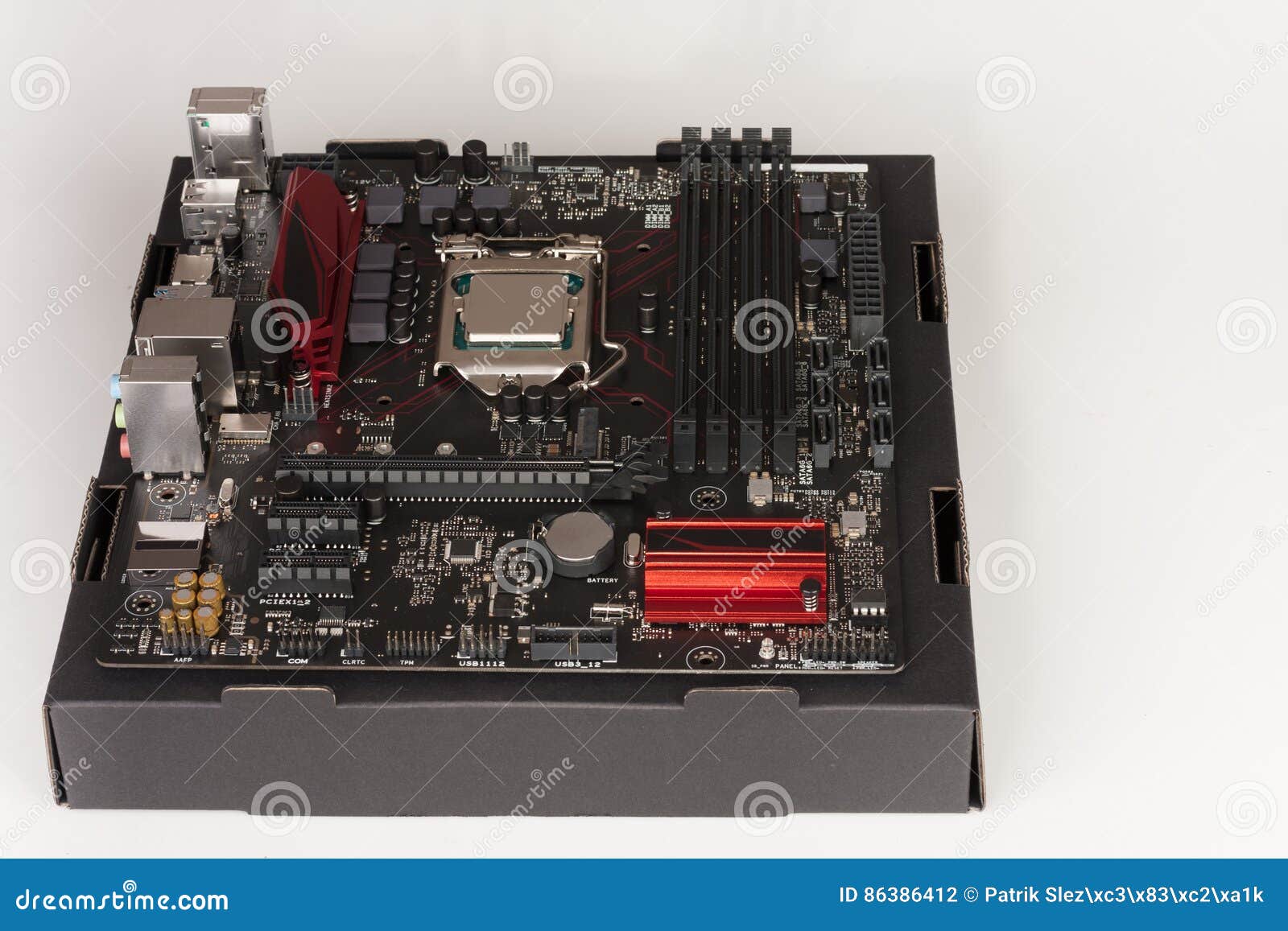 Building of Gaming PC, Motherboard with Installing CPU. Stock Photo ... Building of Gaming PC, Motherboard with Installing CPU. Stock Photo ...