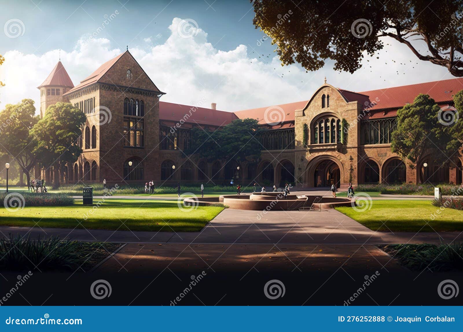 Building and Gardens of a Traditional University Campus with Tradition ...