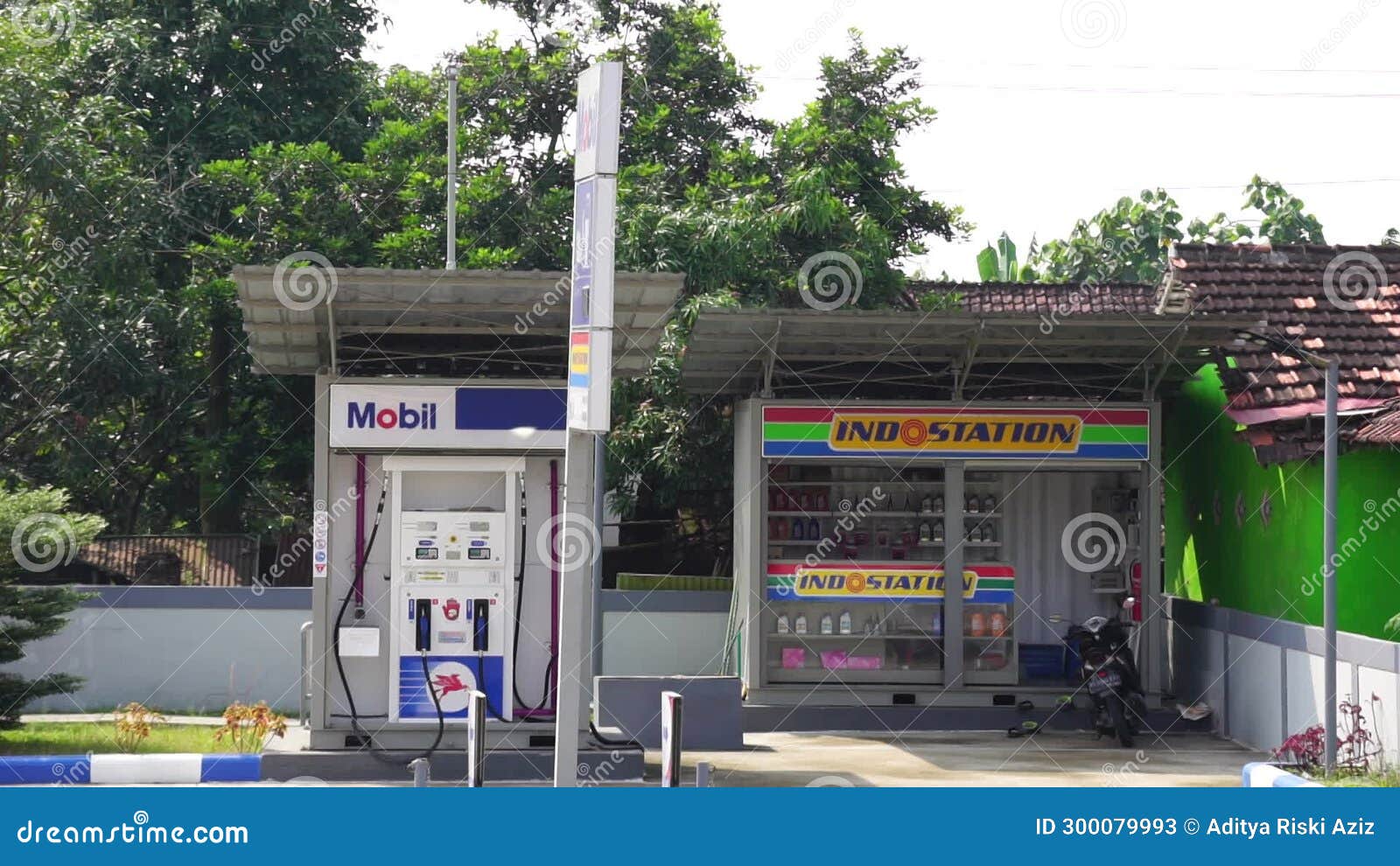 The Building of Gasoline Indo Mobile Gas Station Stock Video - Video of ...