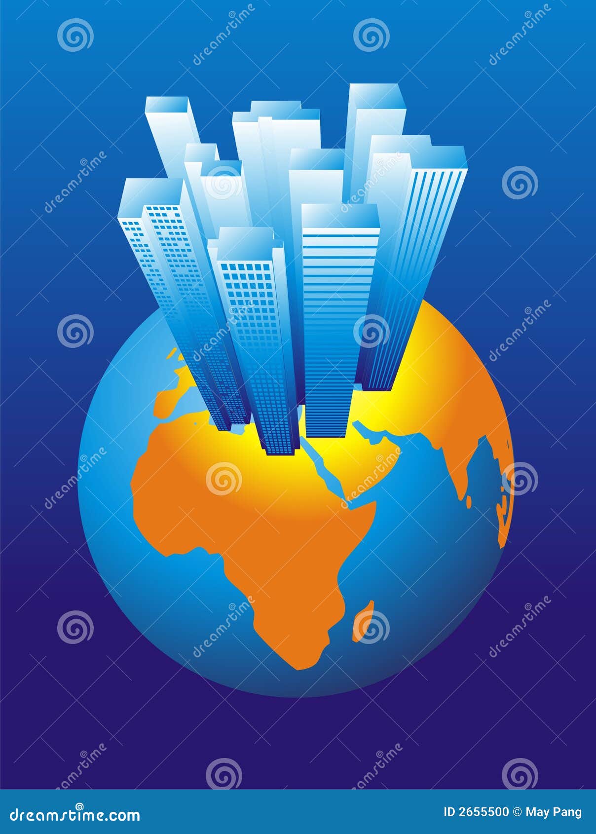Building and globe stock illustration. Illustration of nations - 2655500